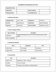 25+ Common Office Discipline & Violation Forms | Save/Print