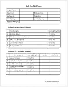 15+ Most Commonly Used Employee Exit Forms for Every Office