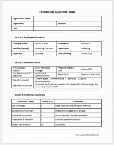 Employee Payroll and Promotion Forms | Download & Save