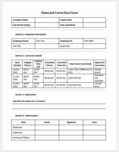 15 Commonly Used Forms Related to Payroll Correction | Save