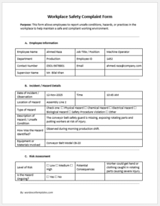 20+ Employee Dispute & Grievance Forms for MS Word | Save
